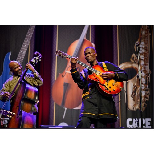 Gregory Franz (South African 20th Century) VICTOR MASONDO AND BHEKI KHOZA