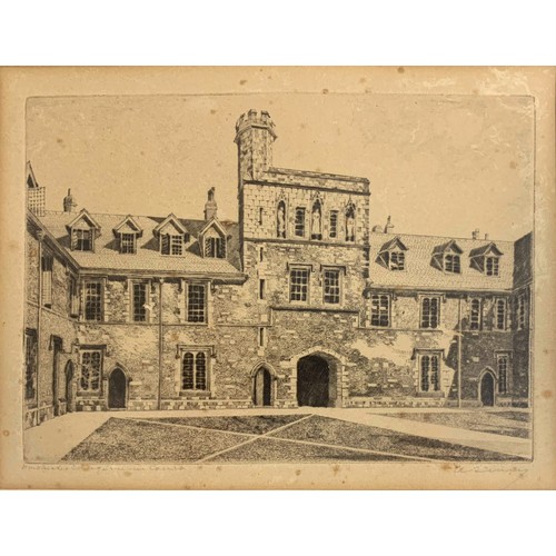 Edgar James Mayberry (British 1887 - 1966) WINCHESTER INNER COURT