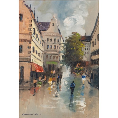 Christiaan Nice (South African 1939-2020) STREET SCENE