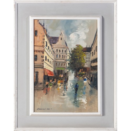 Christiaan Nice (South African 1939-2020) STREET SCENE