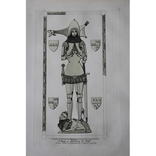 2 Sepulchral Brasses by JS Cotman 1819. These original 204-year-old ...