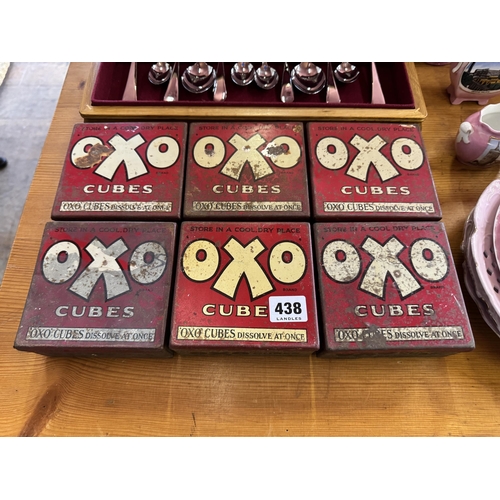 6 Oxo Cube tin boxes