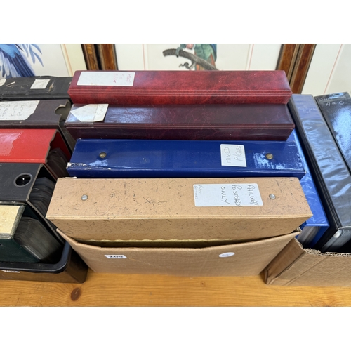 4 folios of various postcards