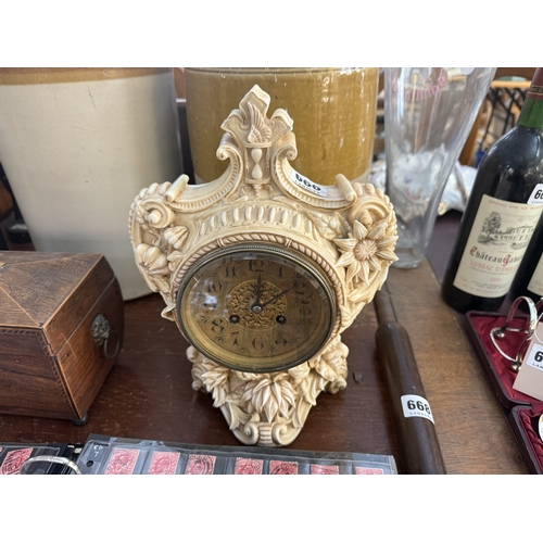 A Royal Worcester mantel clock