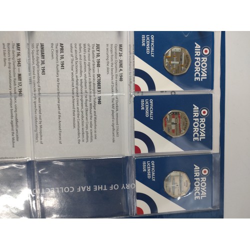 RAF 50p, two albums 75 coins