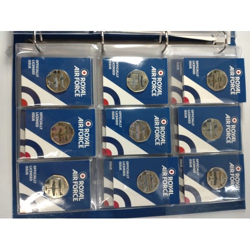 RAF 50p, two albums 75 coins