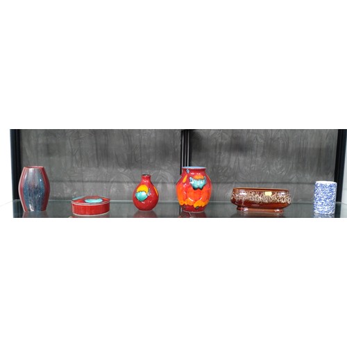 Poole pottery Volcano pattern circular trinket box with lid 13cm ...