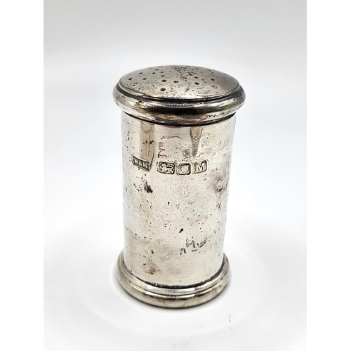 A silver mustard pot with Bristol glass interior intact, Walker & Hall ...