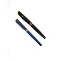 Two fountain pens, one has Pen Quest- Italy inscribed on the clip and ...
