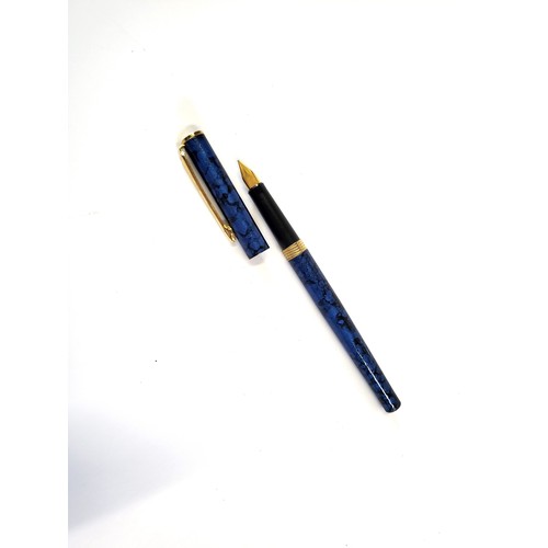 Two fountain pens, one has Pen Quest- Italy inscribed on the clip and ...