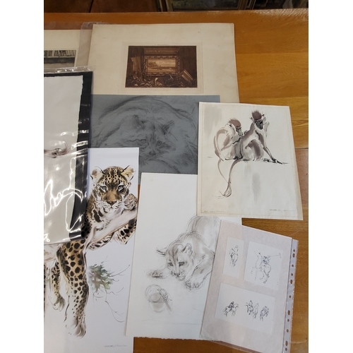 A portfolio of original works of art, sketches of Ralph Thompson ...