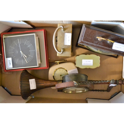 Looping quartz brushed steel cased 1950's mantel clock in original box ...