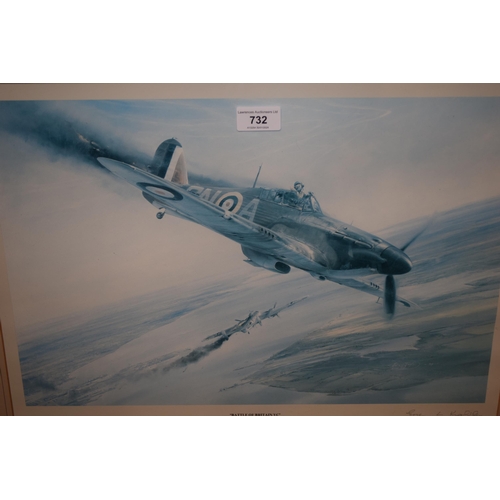Group of three signed RAF Spitfire aviation prints by Robert Taylor ...