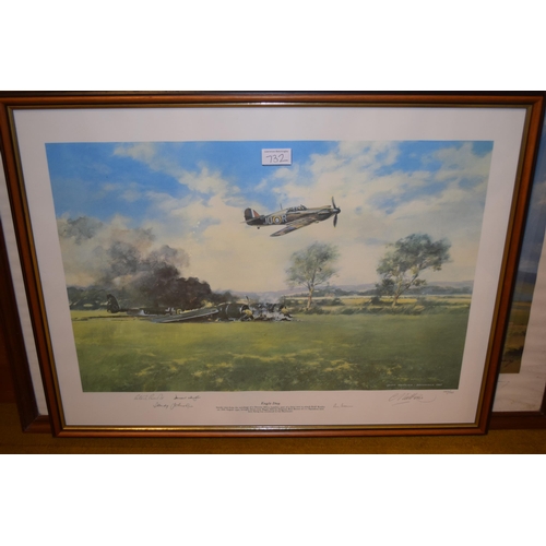 Group of three signed RAF Spitfire aviation prints by Robert Taylor ...