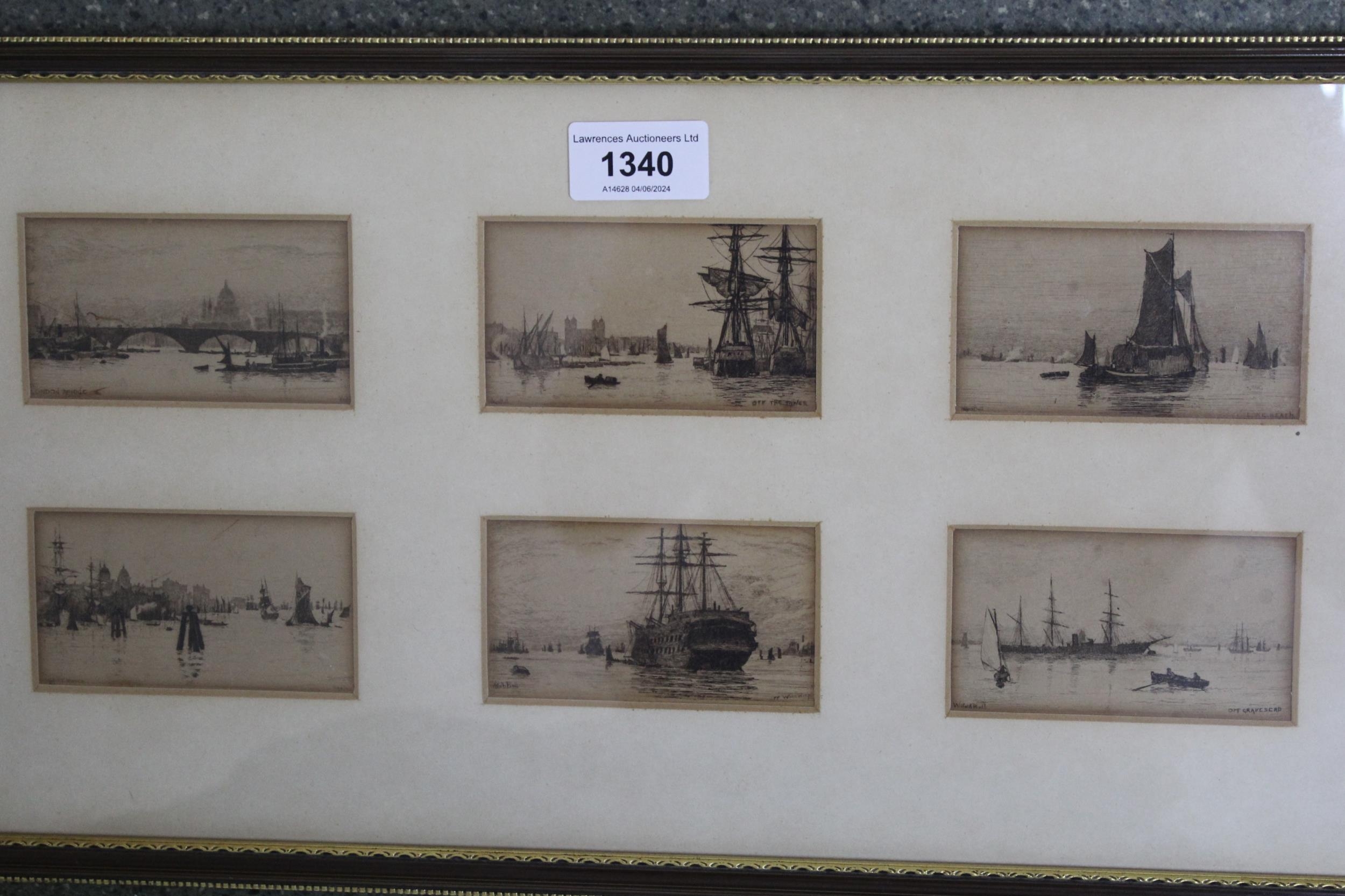 Wilfred Williams Ball, group of twelve various small etchings in four ...