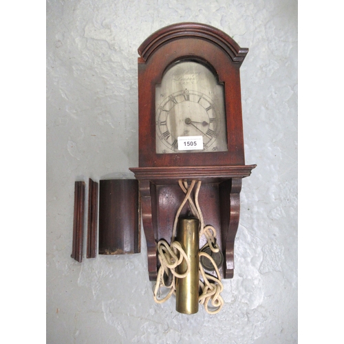 19th Century mahogany wall clock, the silvered dial inscribed Ramsey ...