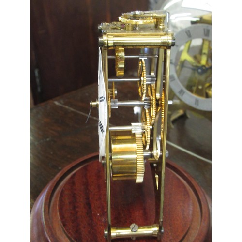 Group of three various small 20th Century skeleton clocks (one with ...
