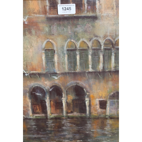 David Mynott, pastel, study of Venetian buildings, signed, 38cm x 28cm ...