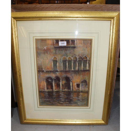 David Mynott, pastel, study of Venetian buildings, signed, 38cm x 28cm ...