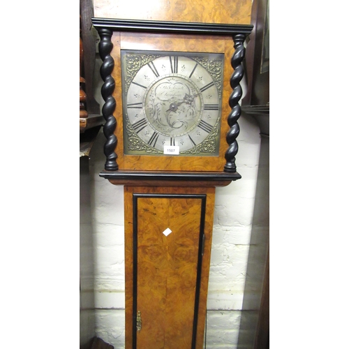 Walnut and part ebonised longcase clock, the 10in antique dial with a ...