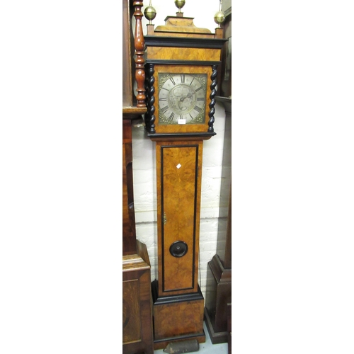 Walnut and part ebonised longcase clock, the 10in antique dial with a ...