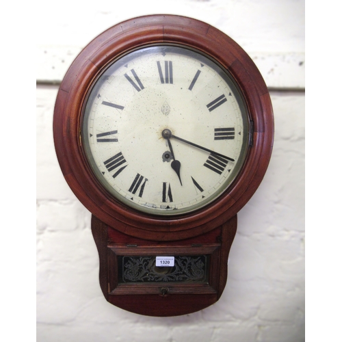Late 19th / early 20th Century circular mahogany dial clock, the ...
