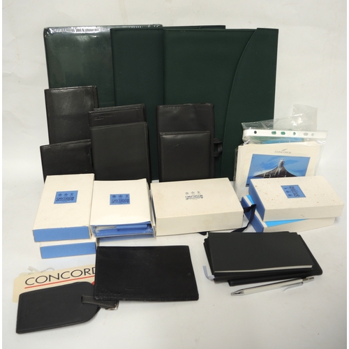 Quantity of Concorde commemorative leather items including wallets ...