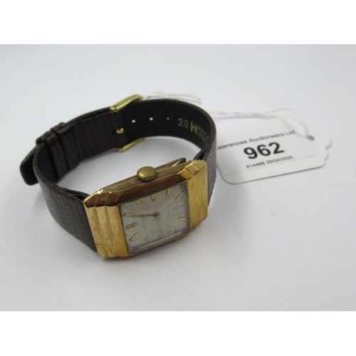 9ct Gold gentleman's wristwatch by Time Mart