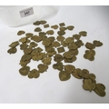 Quantity of 19th Century brass whist gaming tokens with 1883 ...