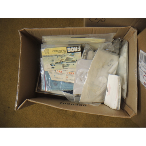 Five boxes unbuilt model aircraft kits including Airfix, Revel, Tamiya ...