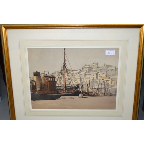 Eric Tufnell, watercolour, ' First Battle Squadron Leaving Gibraltar ...