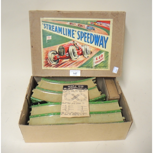 Marx ' Streamline Speedway ' set in original box, together with a ...