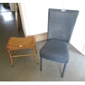 Lloyd Loom stool with original gold painted finish, together with a ...