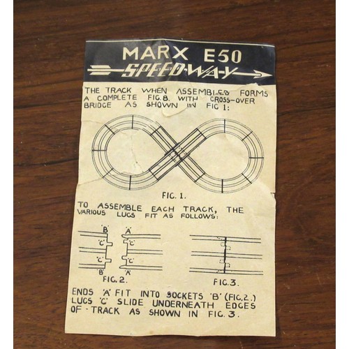 Marx ' Streamline Speedway ' set in original box, together with a ...