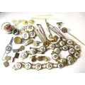 Victorian Masonic stick pin, quantity of various studs and cufflinks ...