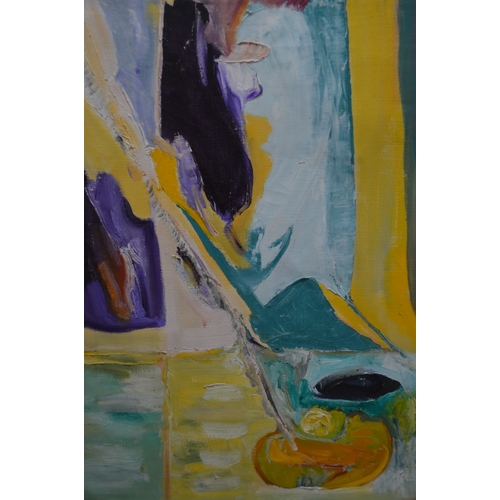 Phyllis Gorlick-King, pair of oil paintings on canvas, abstract ...