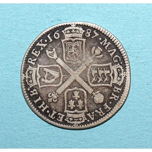 James II, James VII (1685-1689) of Scotland, a 1687 Scottish ten ...