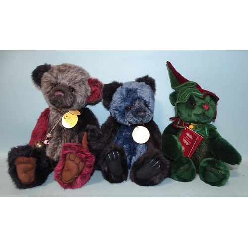 Charlie Bears, "Tick Tock", 34cm, "Raffles", 30cm, both designed by ...