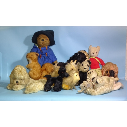 A large group of plush animals, including: three by Merrythought ...
