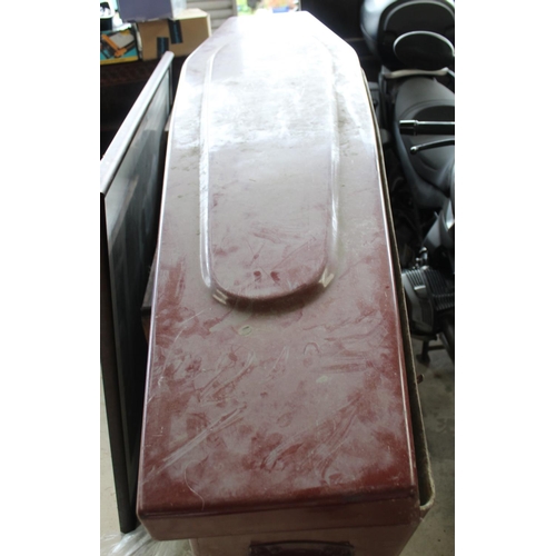 Fibre glass coffin with lid