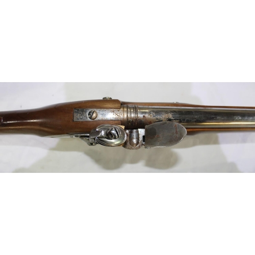Modern brown bess flintlock musket with steel barrel, no ramrod total ...