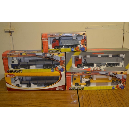 5 boxed 1/50 scale diecast truck models by JOAL including A DAF 95XF ...
