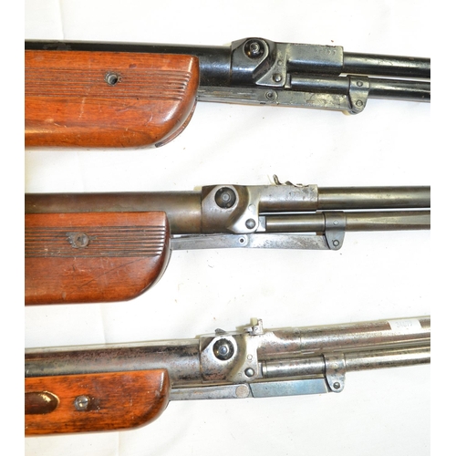 Three .22 Relum under lever air rifles, all A/F including 2 Tornado's ...