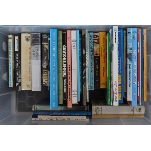 Collection of aviation related books including "Tumult In The Clouds ...