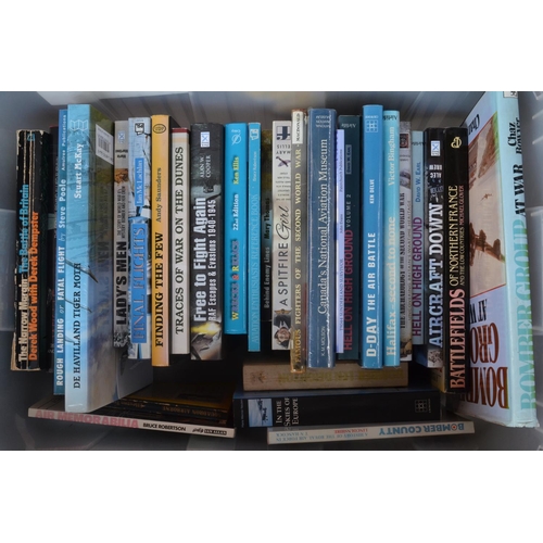 Collection of aviation related books including "Tumult In The Clouds ...