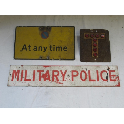 Vintage reflective T railway tunnel sign on metal backplate H20cm ...