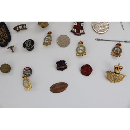 Selection of military and civilian enamel badges and association ...