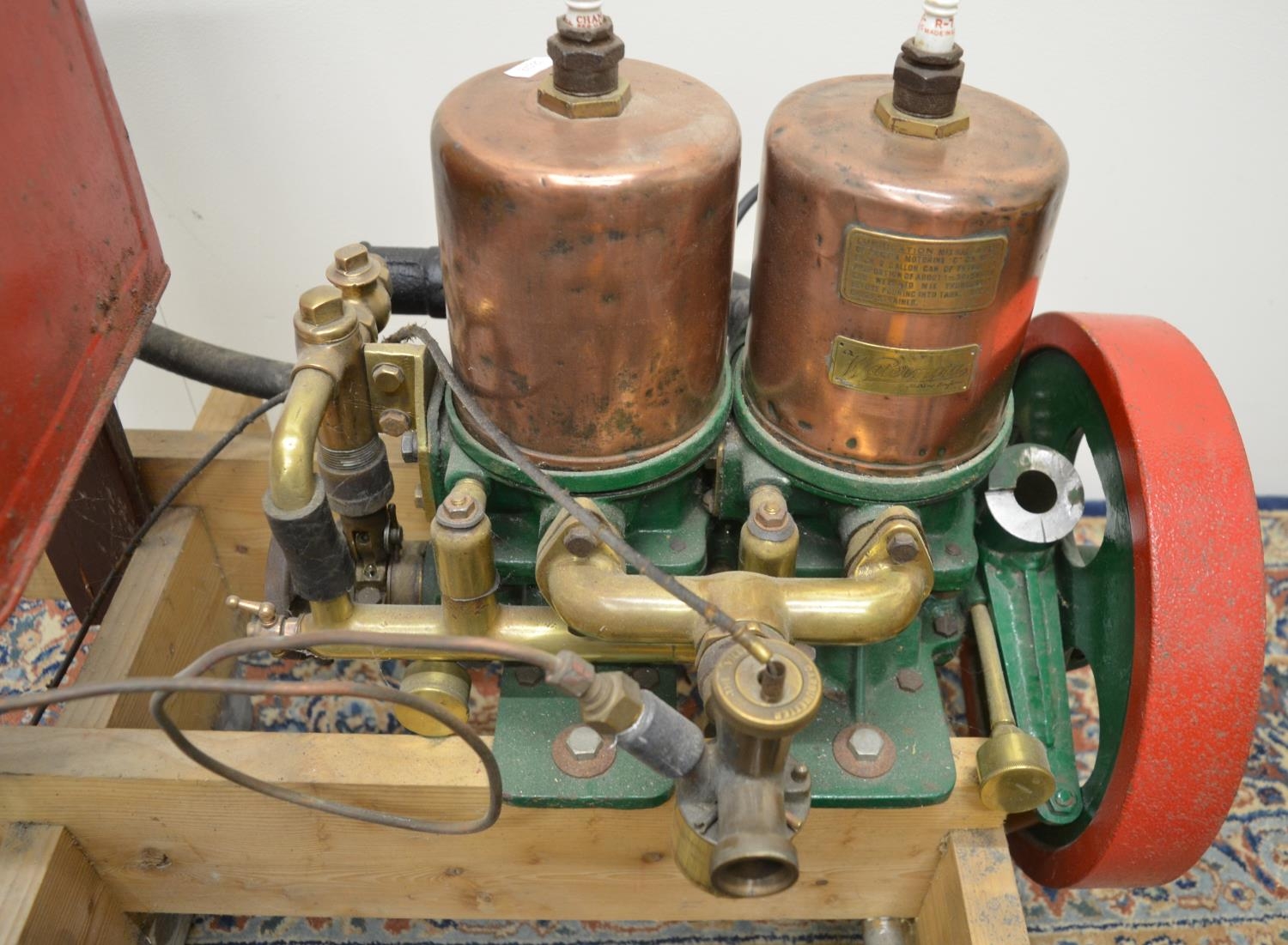 Vintage Watermota K2 2 stroke marine petrol engine with original manual ...