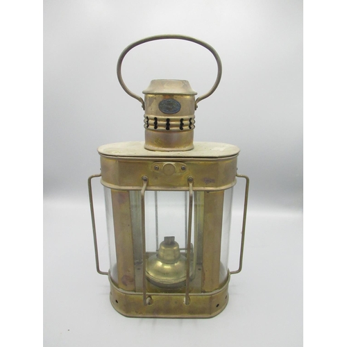 Brass Shepperton Nauticalia lamp, H31cm