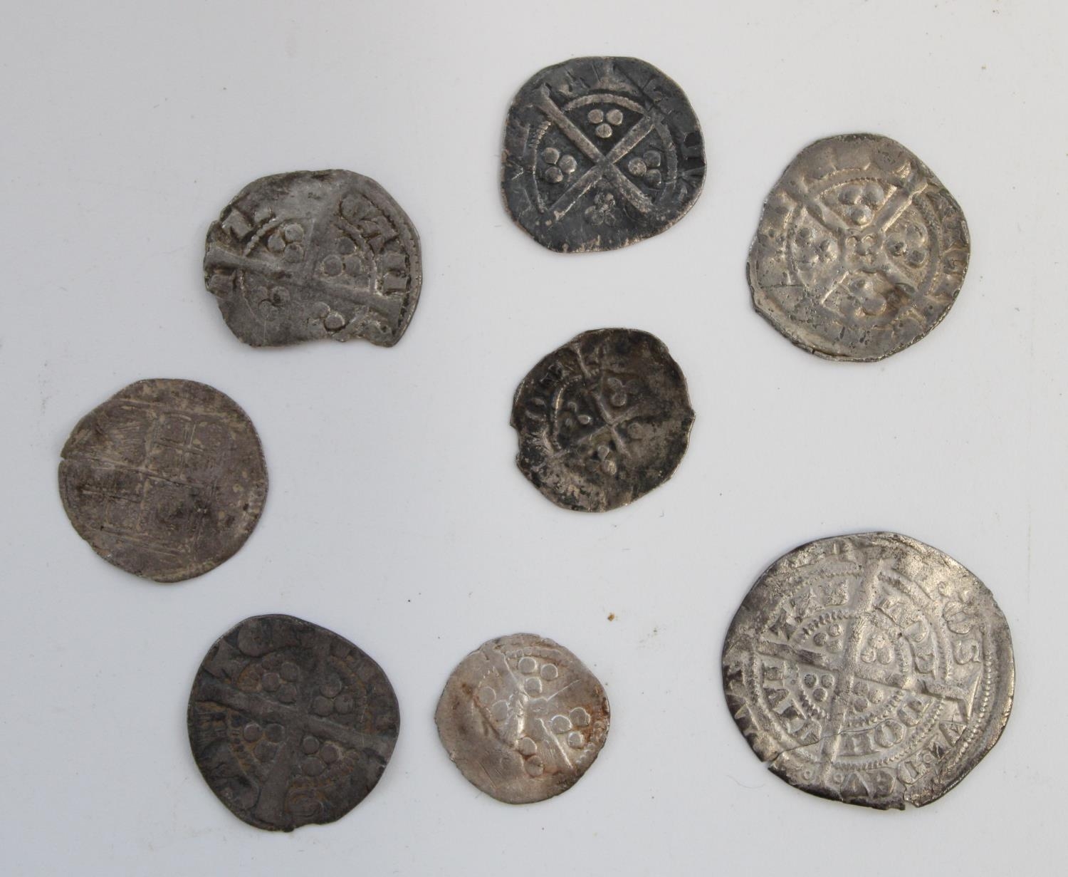 Selection of early English silver hammered coins incl. Edw. III silver ...